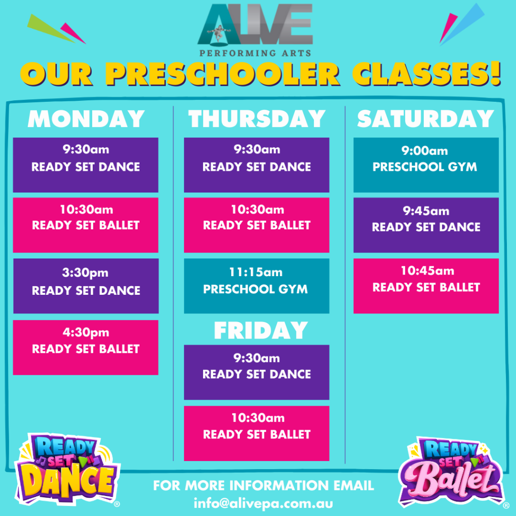 Preschool Classes | A-Live Performing Arts Sydney